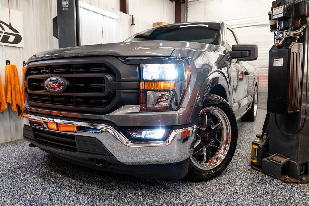 F150 2021-2024 Headlight Bulb Size Guide Chart | XL XLT OEM Halogen He